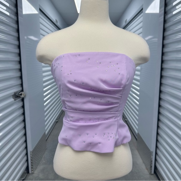 Vintage | Tops | Y2k Lavender Patel Purple Chiffon Tube Top Sm | Poshmark